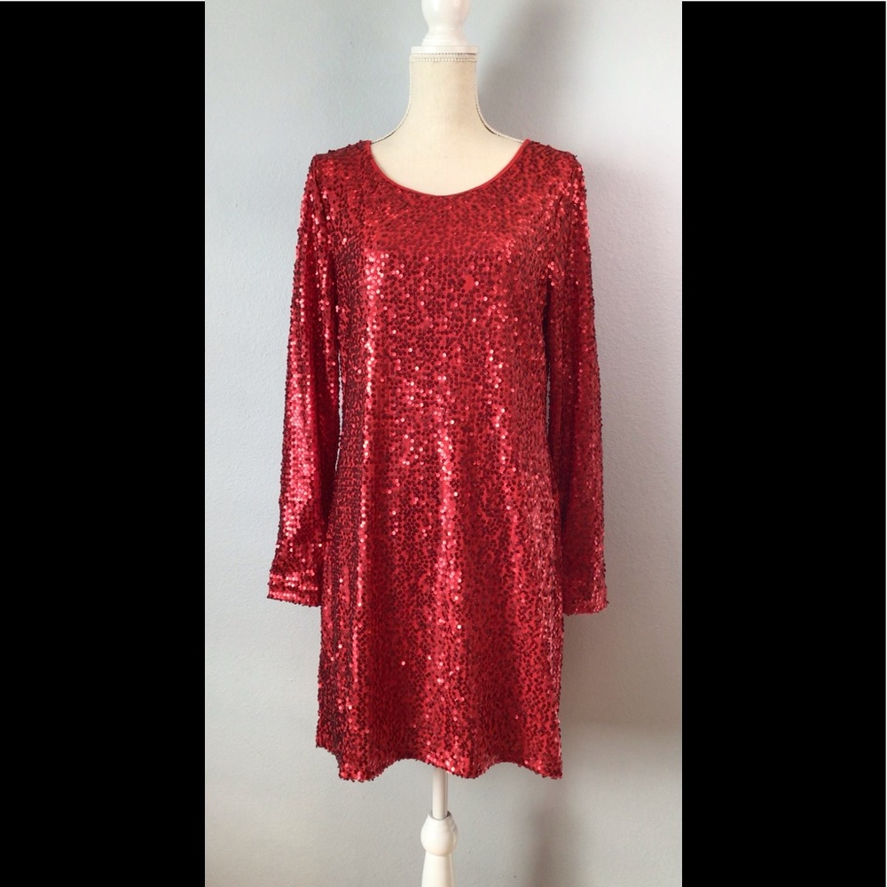Michael Kors Sequin Dress Red Missing Sequin - Gem